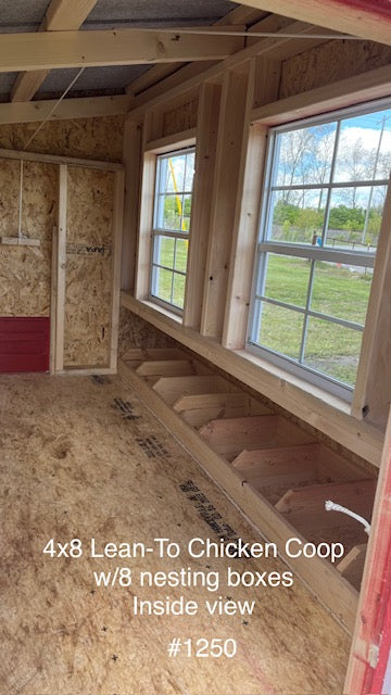 4x8 Lean-To Chicken Coop #1250 – Jazzis Flower Center